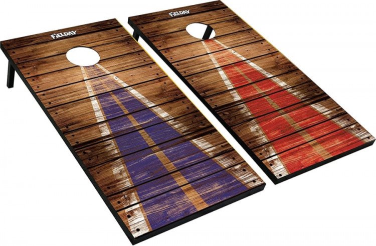 Cornhole Rustic Wood Set - Luna Moon Bounce and Party Rental Spring TX